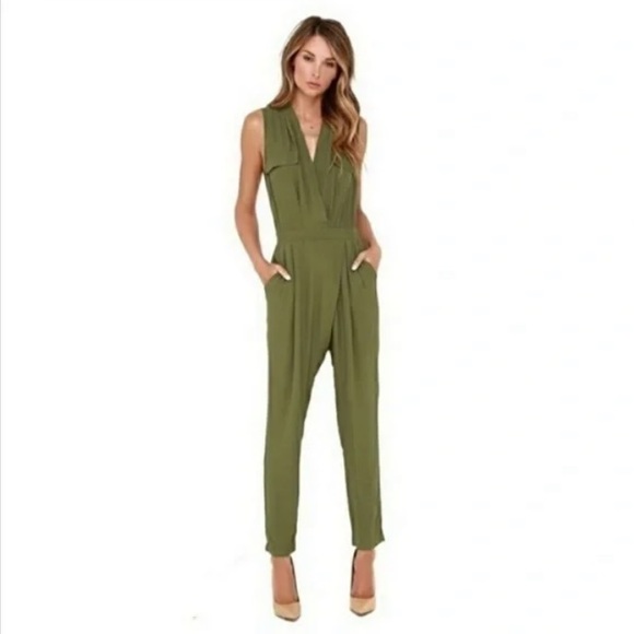 Missguided Pants And Jumpsuits Missguided Dark Oliveforestarmy Green